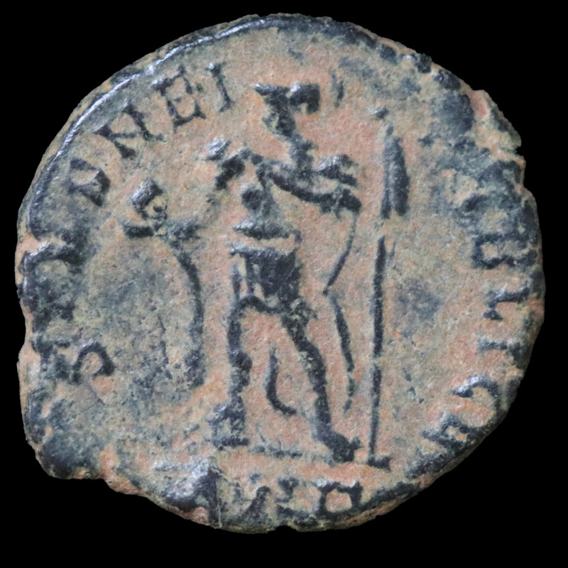Emperor Theodosius I 376-395 AD with Globe AE4 G