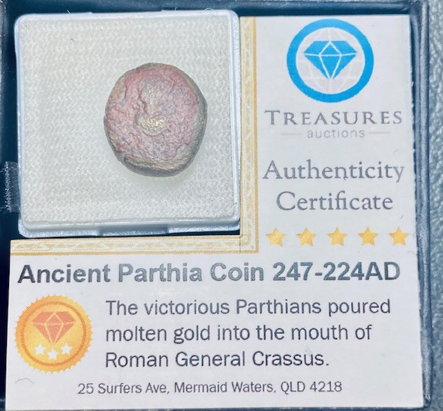Limited Edition Display Parthian Empire-Greek Bronze coins AE4
