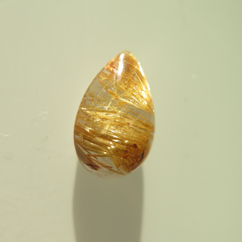 NICE NATURAL RUTILATED QUARTZ CABOCHON 6.36 cts