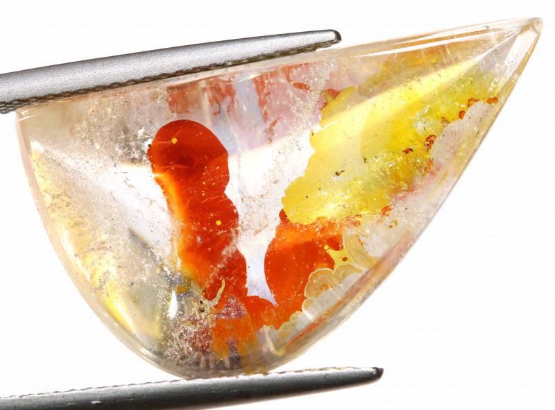 17.80 CTS KOI FISH QUARTZ FACETED STONE BG-686