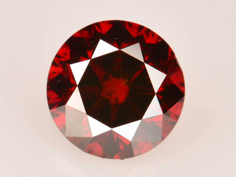 0.65 ct Natural Red Diamond Round Brilliant Cut t