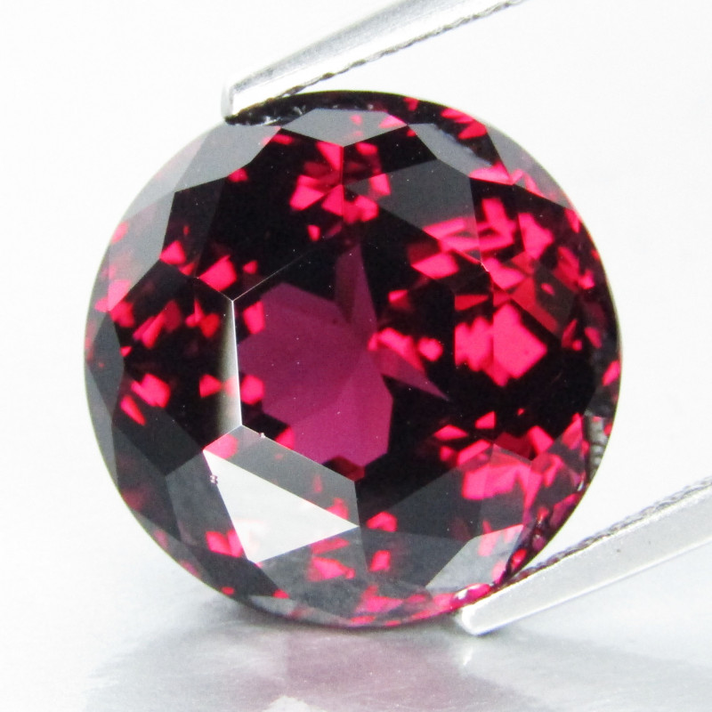 14.03Cts Genuine Natural Unheated Rhodolite Round precision Cut Loose Gem