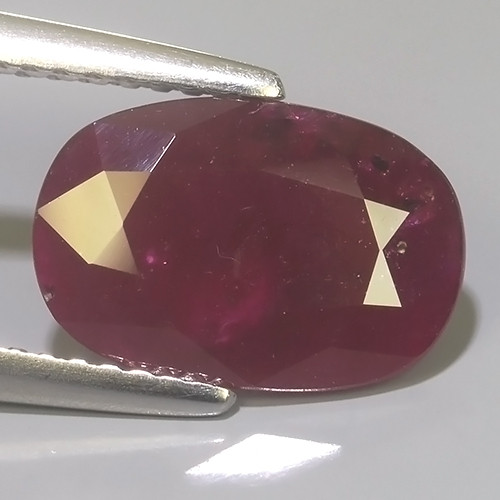 CERTIFIED 2.51 CTS RUBY HEATED OVAL BURMA