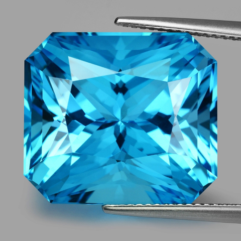 Flawless 32.54Ct Precision Master Cut Swiss Topaz Gemstone
