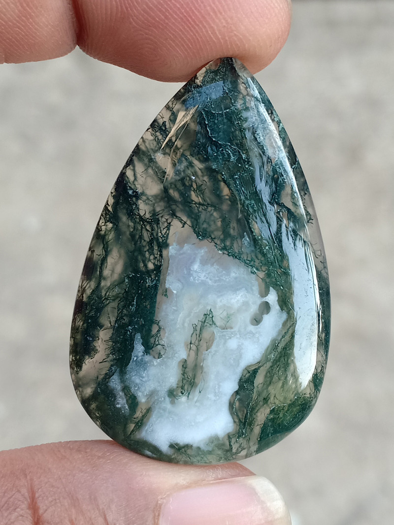 Scenic Moss Agate Cabochon Jewelry & Beauty Jewelry Making & Beading ...