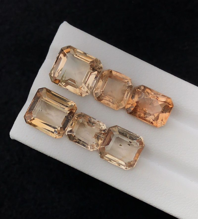 32.20 Ct Natural Brown Transparent Topaz Gemstones Parcel