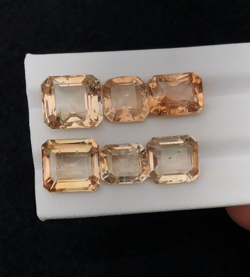 32.20 Ct Natural Brown Transparent Topaz Gemstones Parcel