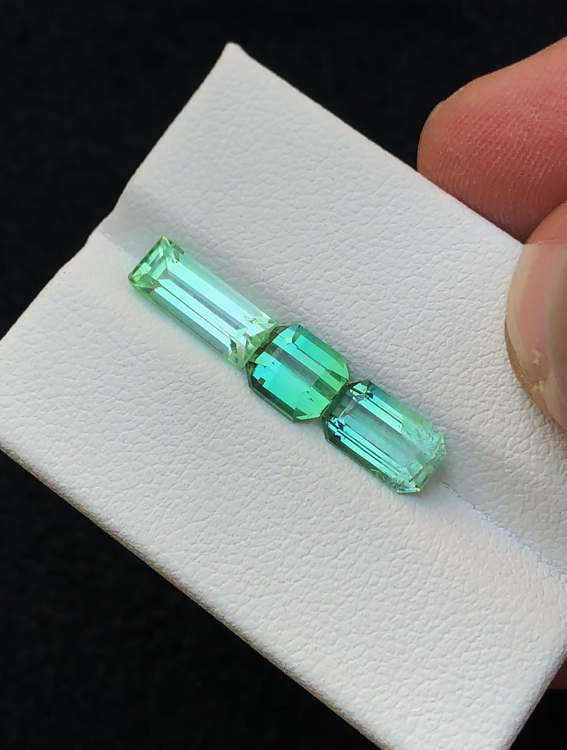 4.05 Ct Natural Bi Color & Sea Foam Transparent Tourmaline Gemstones Parcel