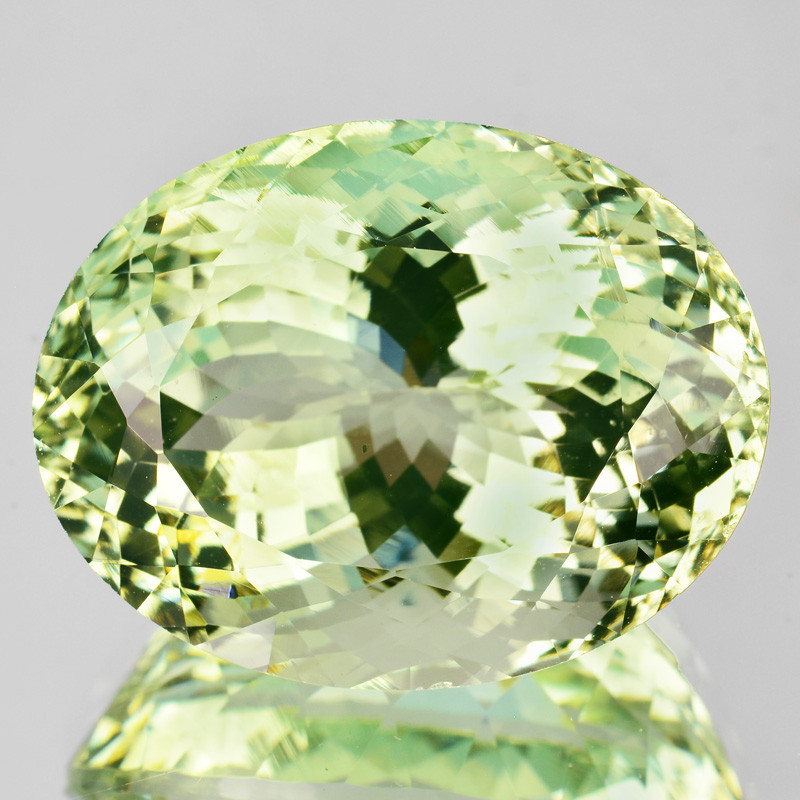 ~UNHEATED~ 29.16 Cts Natural Mint Green Beryl (Aquamarine) Oval Brazil