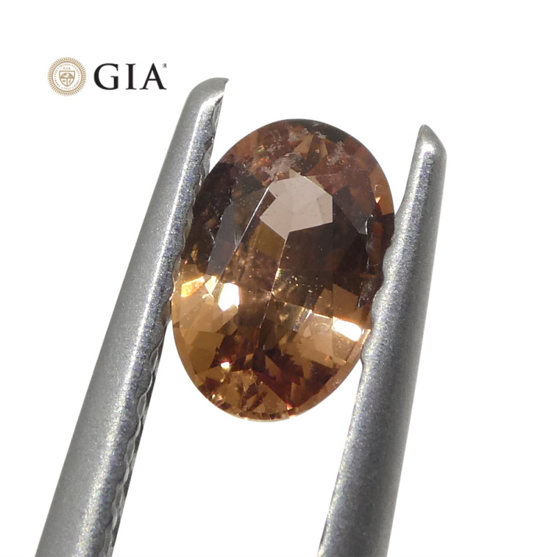 0.46ct Oval Pinkish Orange Padparadscha Sapphire GIA Certified Madagascar