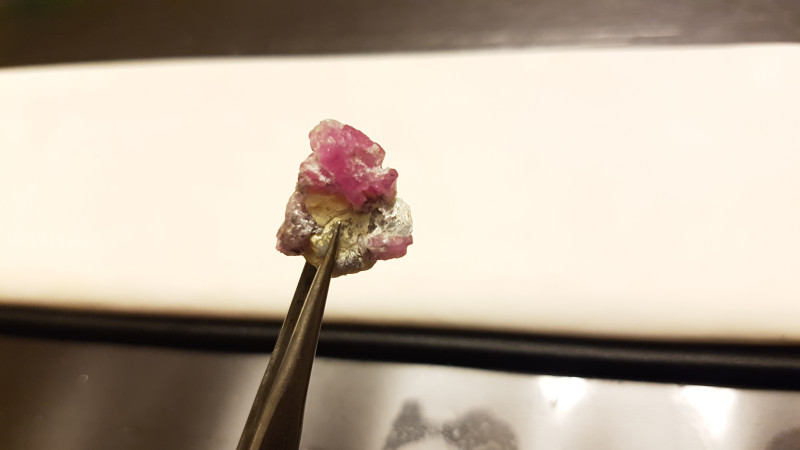 9.25 ruby specimen on matrix afghanistan gemstone crystal