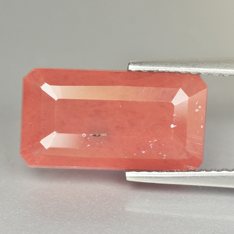 3.81 Cts Natural Red Andesine Feldspar Emerald Cut Shape GR3162