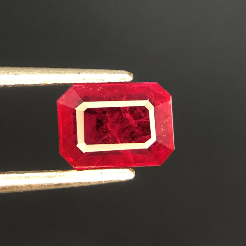 1.17ct Natural Ruby, A Masterpiece Emerald Cut Vivid Red Ruby @ Afghanistan