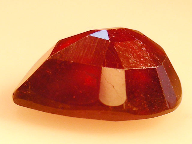 CERT 5.84 CTS FACETED RASPBERRY RED RUBY 11 1068