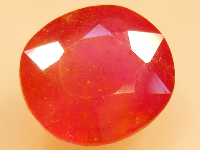 CERT 4.82 CTS FACETED RED RUBY 11 1116
