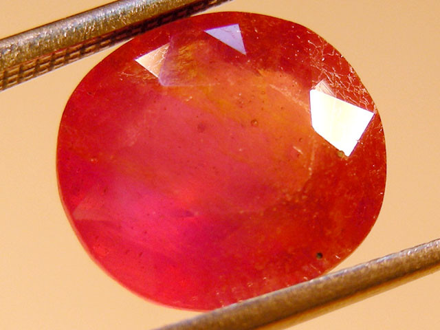 CERT 4.82 CTS FACETED RED RUBY 11 1116