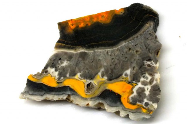 136.3CTS BUMBLE BEE JASPER ROUGH SLAB -INDONESIA [F5703 ]