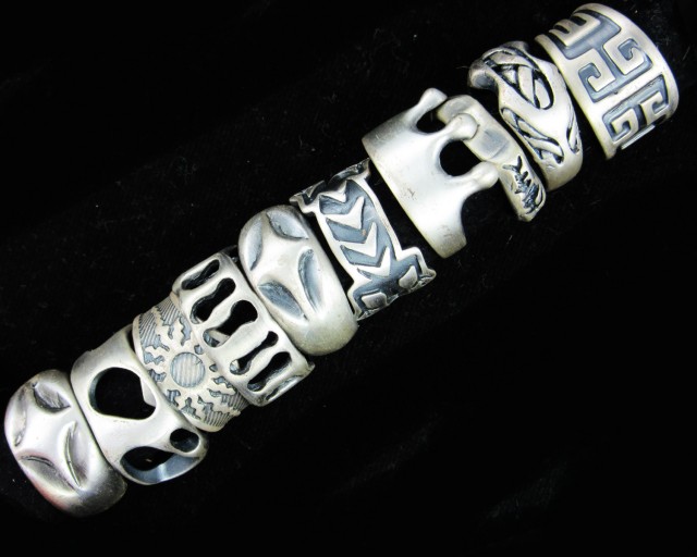Pewter Rings 10 Mixed designs PE39