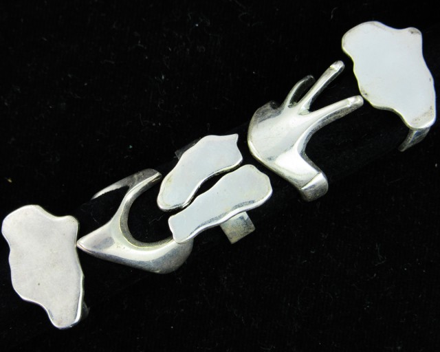 Pewter Rings 5 Mixed designs PE67