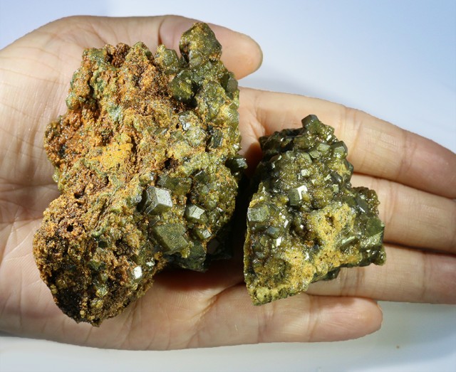 Green Grossular Garnet Cluster Specimen PPP 1155