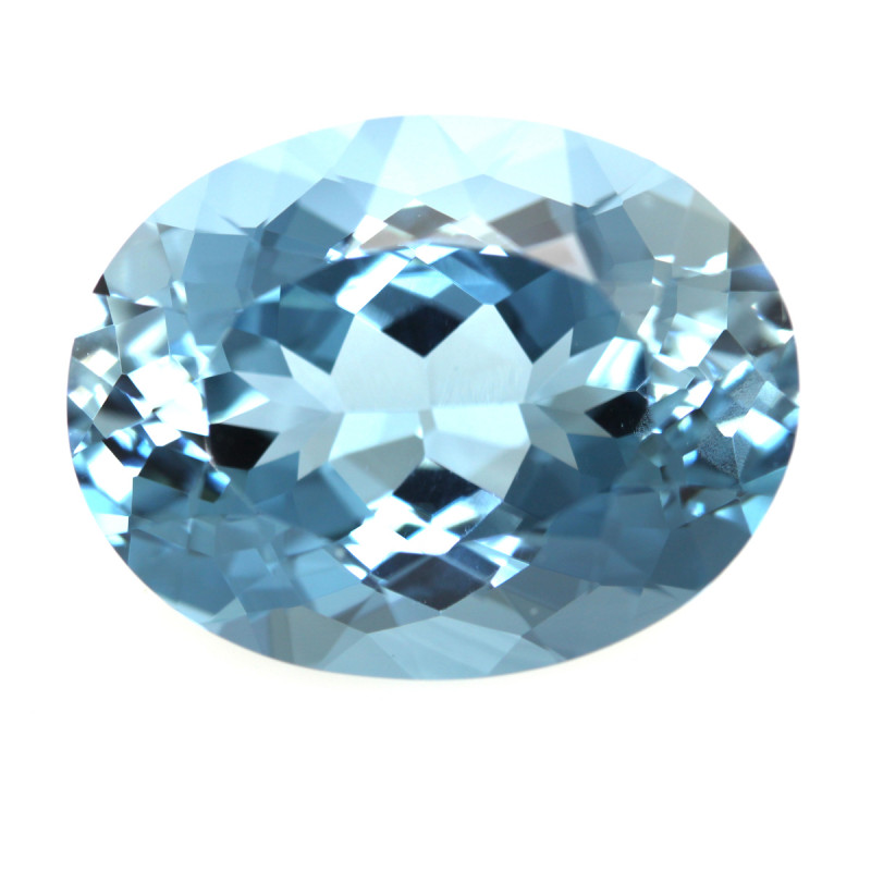 28 47cts Natural Swiss Blue Topaz Oval Cut