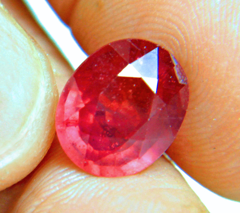 6.85 Carat Fiery Red Ruby - Gorgeous