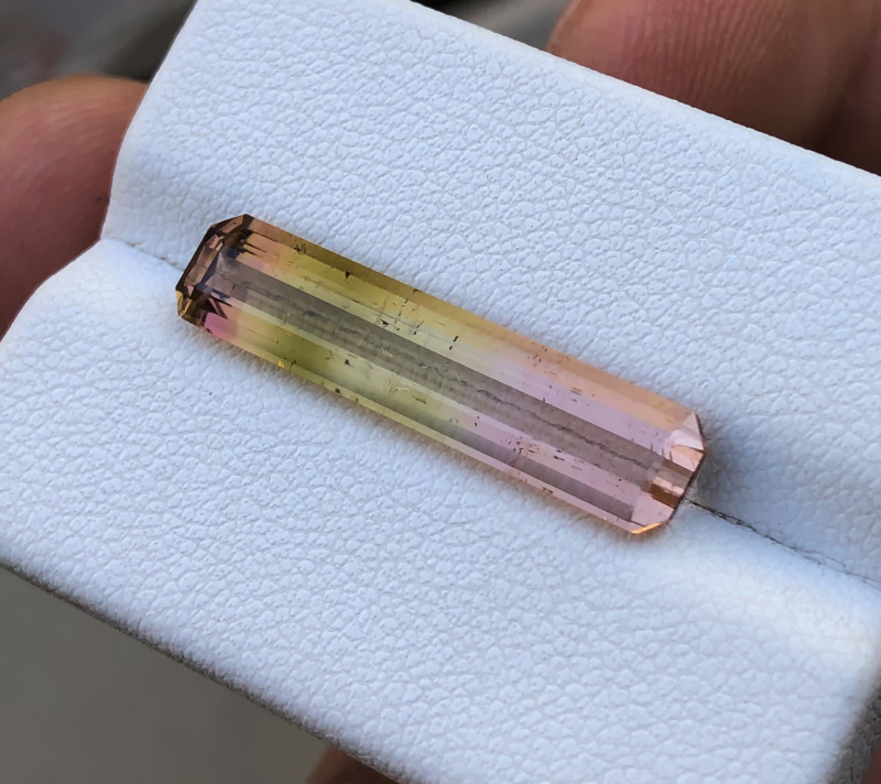 5.40 Ct Natural Tri Color Transparent Tourmaline Gemstone