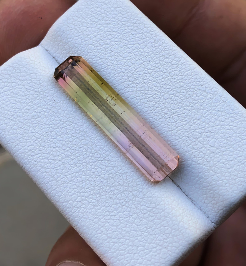 5.40 Ct Natural Tri Color Transparent Tourmaline Gemstone