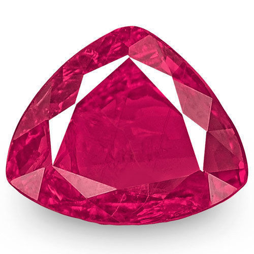 IGI Certified Burma Ruby, 1.01 Carats, Intense Pinkish Red Triangular