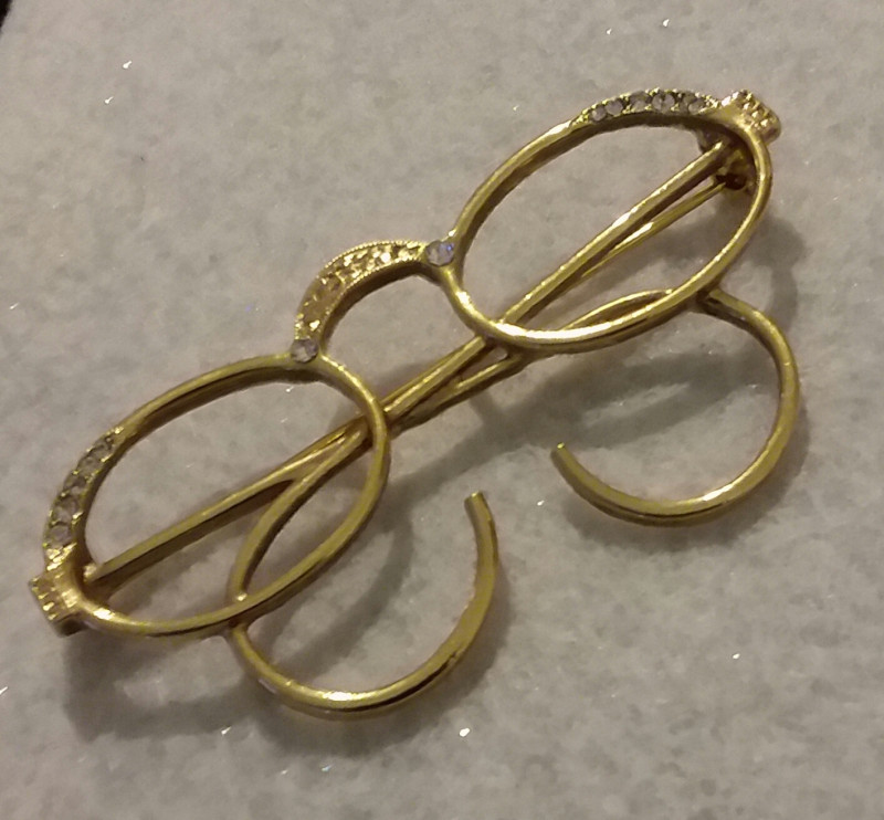 Vintage Eye Glasses Brooch 1950s Circa