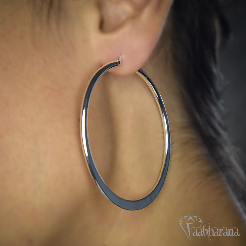 Large Silver Hoop Earrings