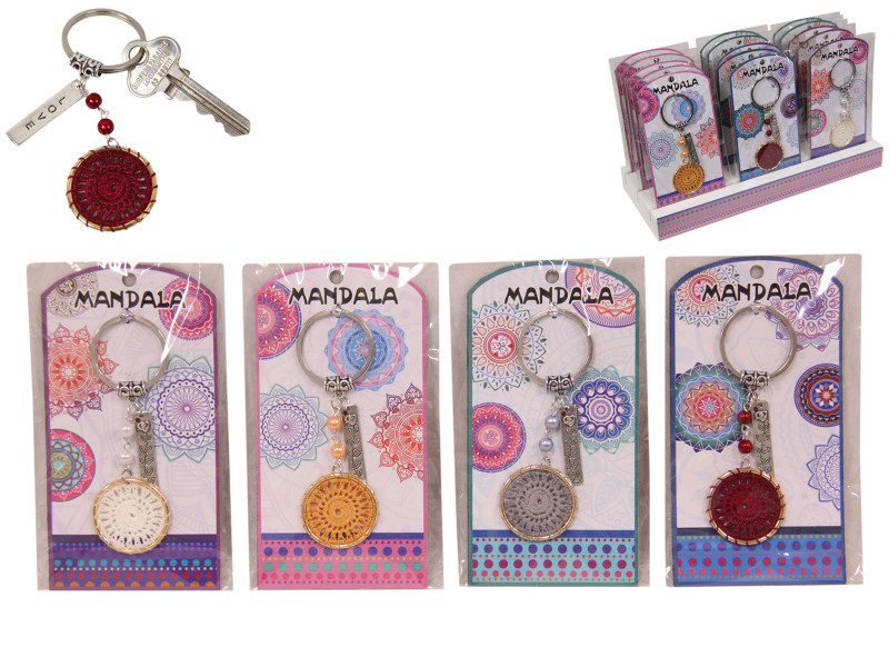 Mandala Macrame Key Ring 4 pcs assorted code KRMAND