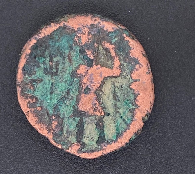 Ancient Indian Copper Coin with patina Kushan Empire 3RD Century