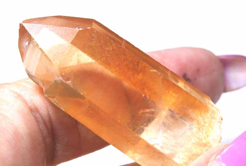 93CTS TANGERINE QUARTZ CRYSTAL -BRAZIL RJA-174