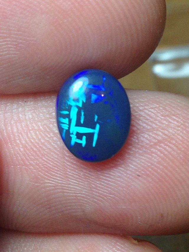 Black and Crystal Opals With Chinese Writing | Opal Auctions