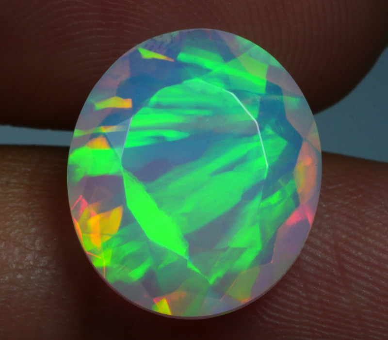 4.670 CRT BRILLIANT FACETED BEAUTY JIGSAW PATTERN COLOR WELO OPAL-