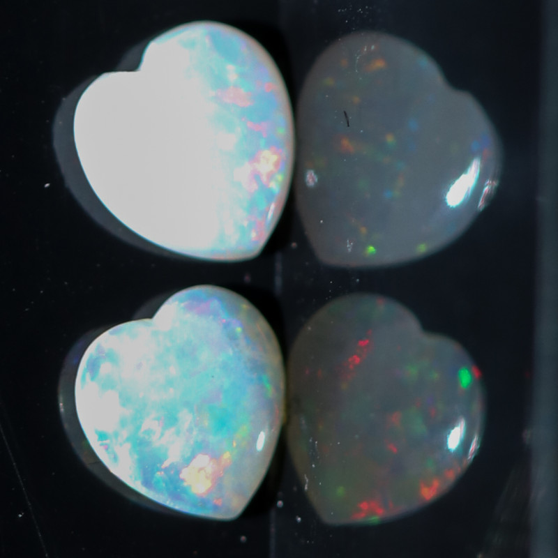 40cts Heart shaped natural Opals - 5 x 5mm from Coober Pedy