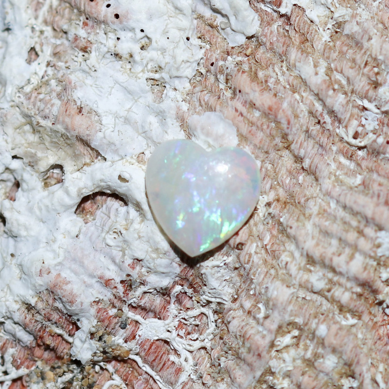 40cts Heart shaped natural Opals - 5 x 5mm from Coober Pedy