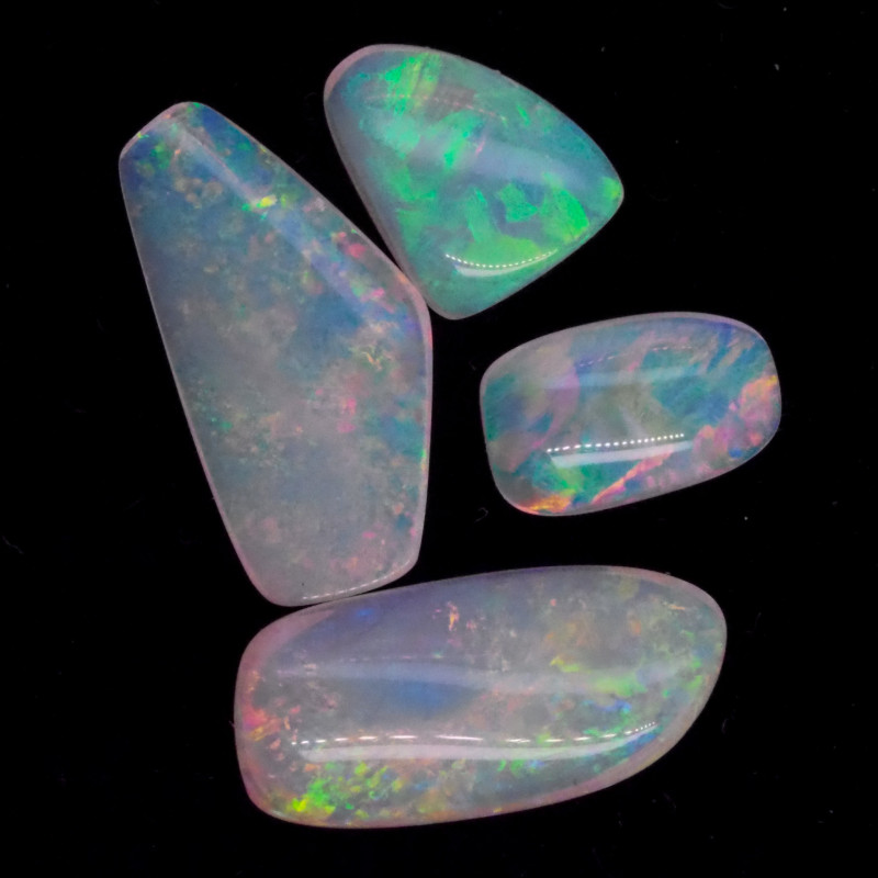 3.75Cts Rare Shell Fossil Opal from Coober Pedy - Parcel of 4 pieces