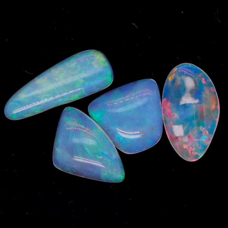 2.95Cts Rare Shell Fossil Opal from Coober Pedy - Parcel of 4 pieces