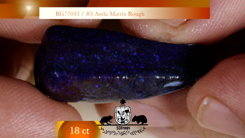 NO RESERVE!! #3 Andamooka Matrix Opal Rough - 53FROGS