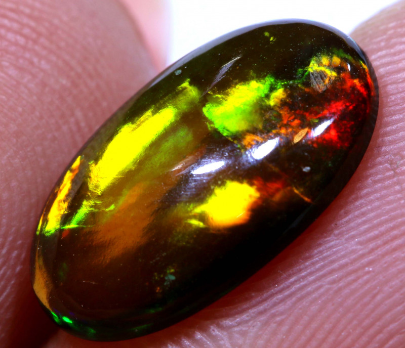 2.30 CTS ETHIOPIAN SMOKED OPAL CAB FOB-1923 fireopalbeads