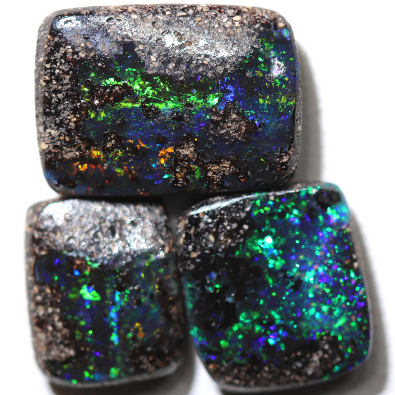 11.60 cts Dark based Quilpie Boulder opal parcel MMR 2379