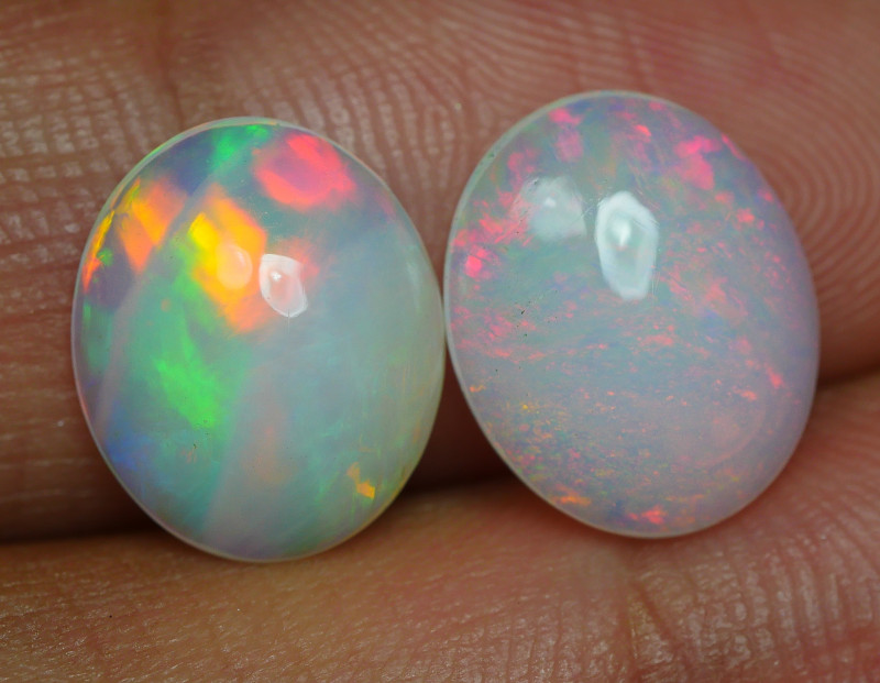 4.160 CRT BRILLIANT PAIRS FLORAL CHAFF PATTERN PLAY COLOR WELO OPAL*